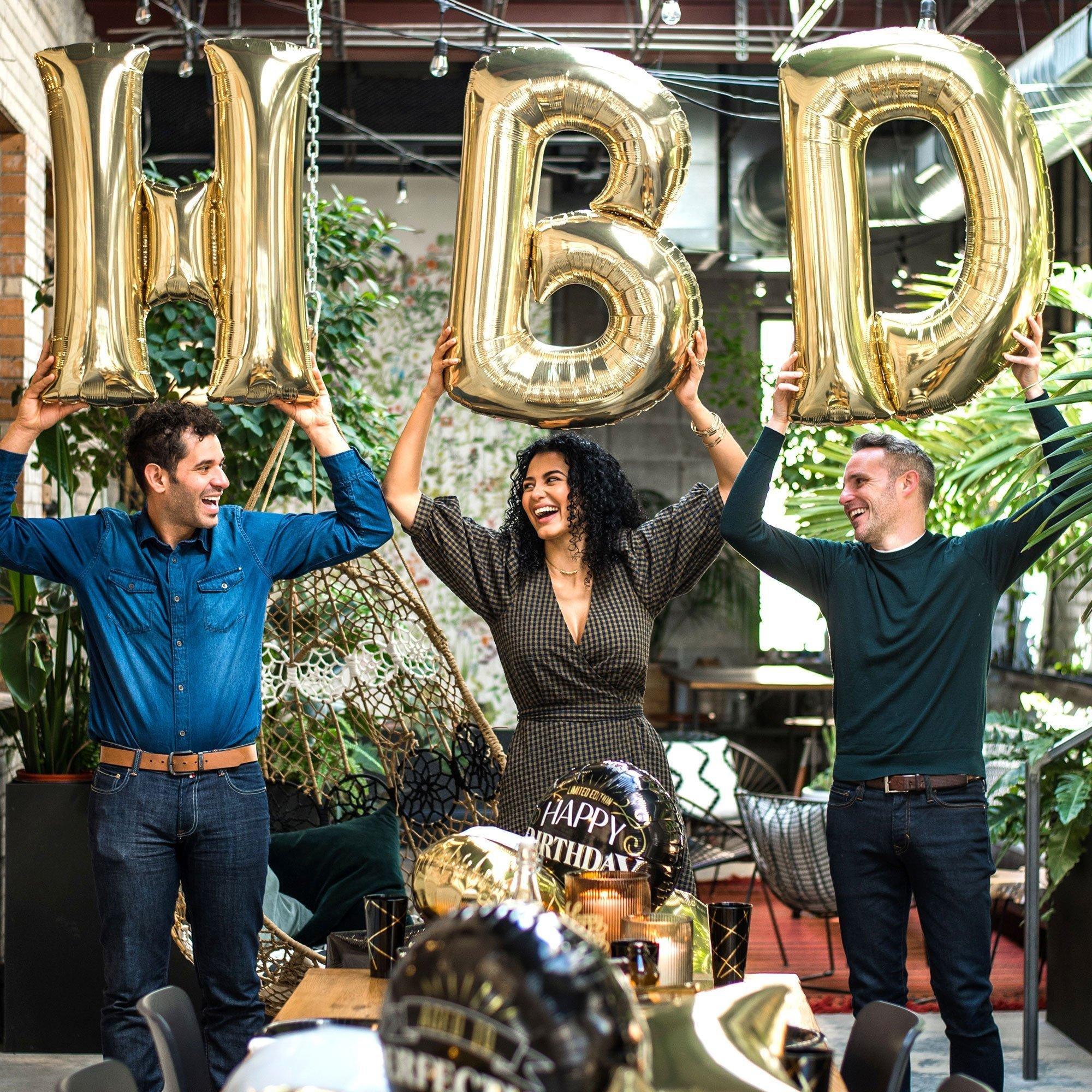 34in White Gold Letter Balloon A Party City